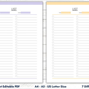 Printable Blank List Template, Blank Checklist Form, Blank List Form ...