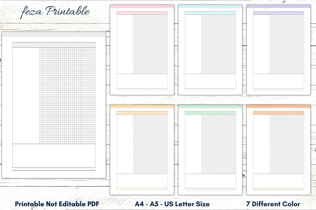 Printable Grid Cornell Notes Template, Cornell Note Taking Method Sheet ...