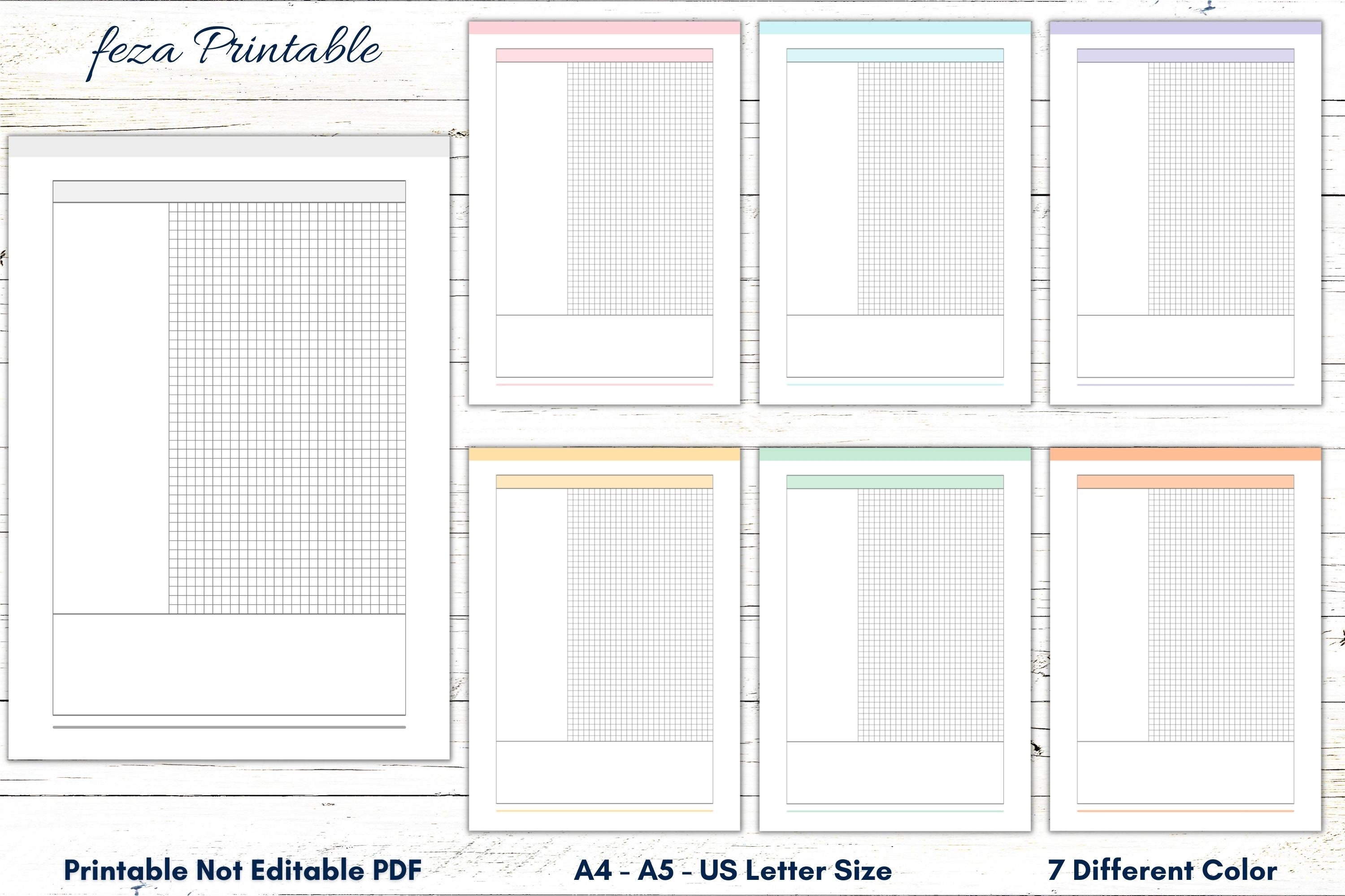 Printable Grid Cornell Notes Template, Cornell Note Taking Method Sheet ...