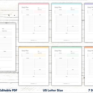 Daily Planner Printable: Minimalist Productivity Template (PDF) - Etsy