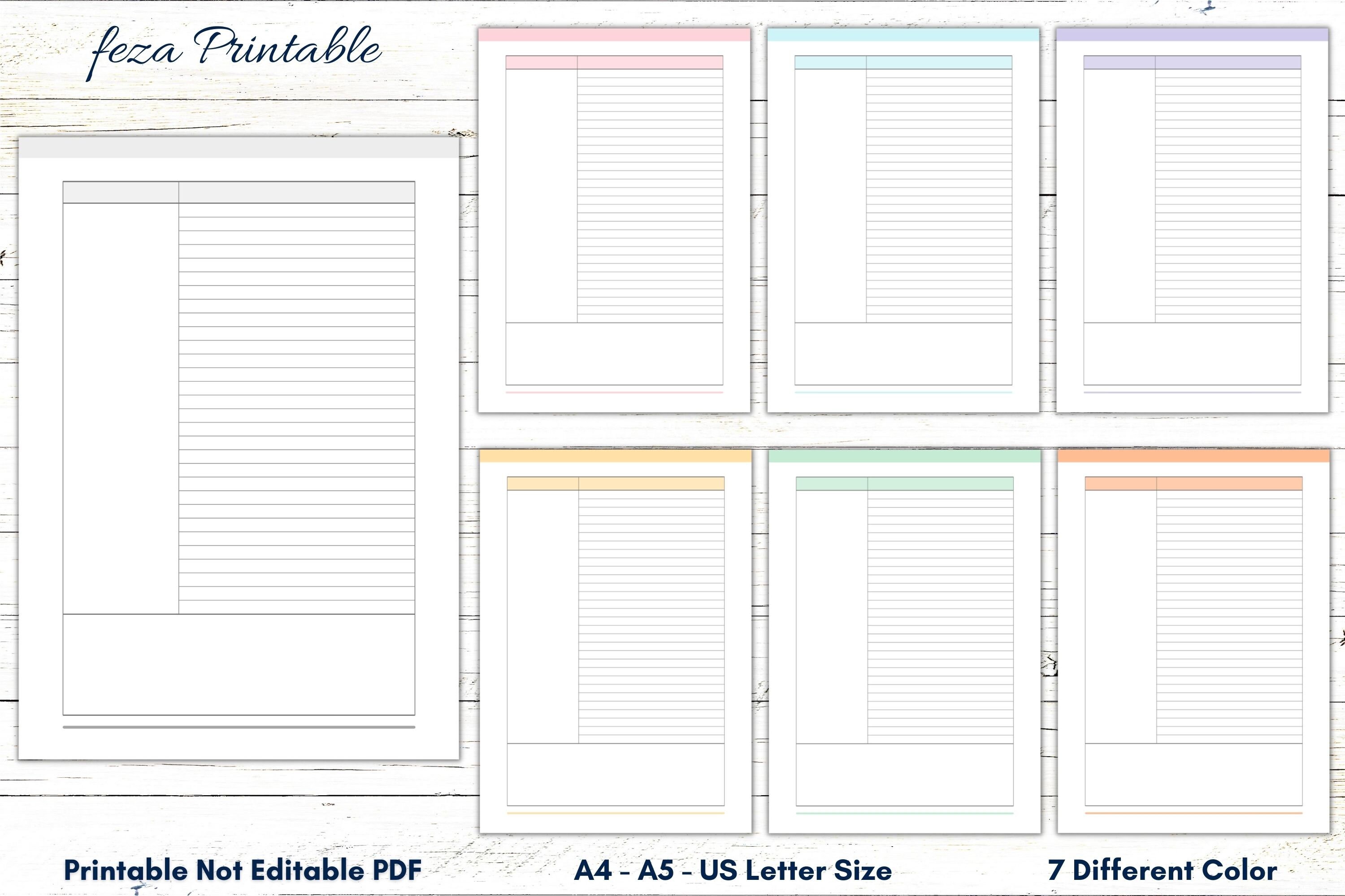 Printable Lined Cornell Notes Template, Cornell Note Taking Method ...