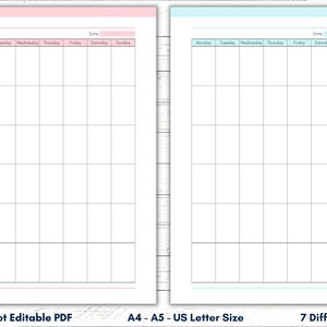 Printable Blank Calendar, Minimalist Calendar, Blank Monthly Organizer ...