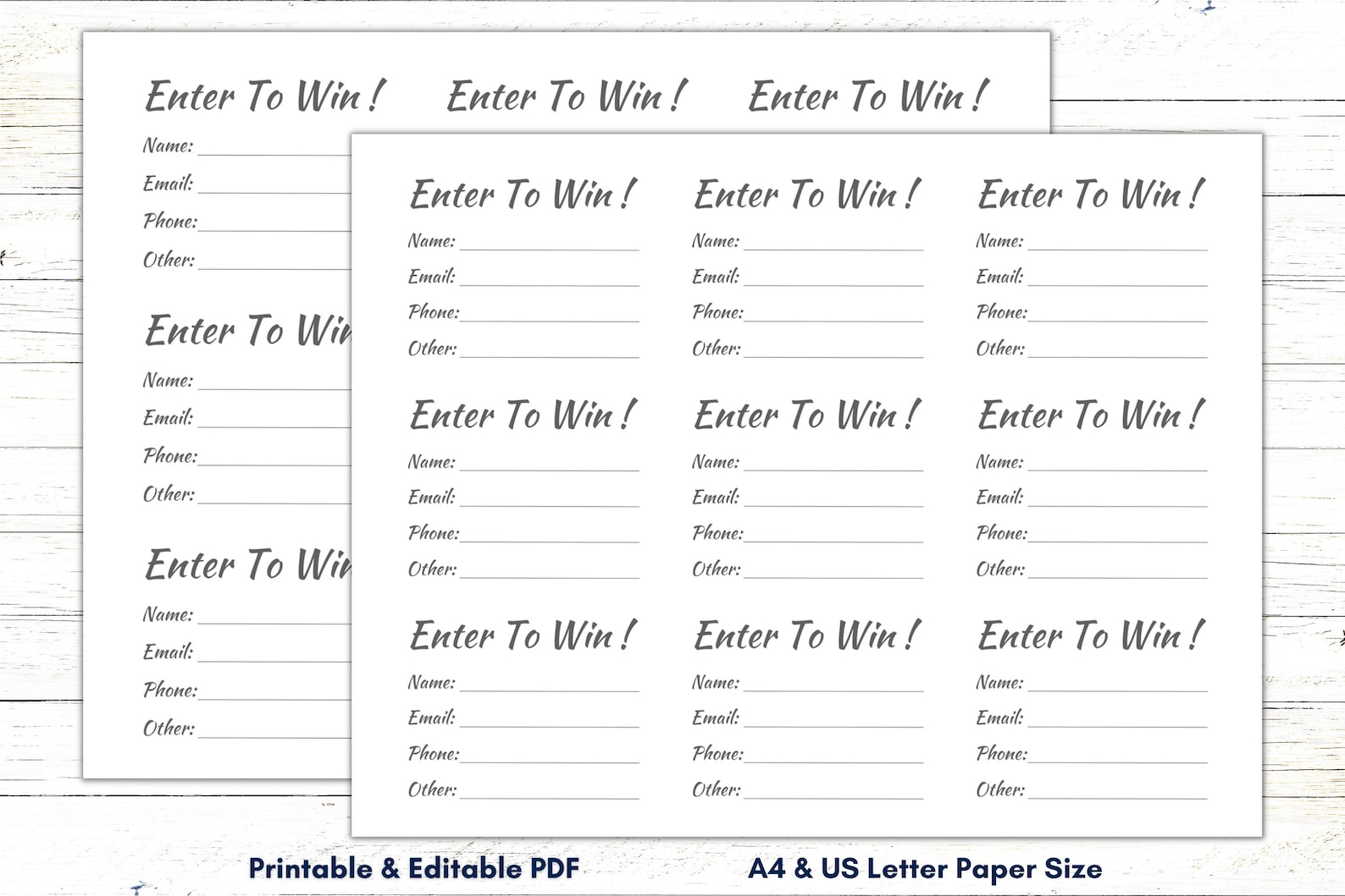 Raffle Ticket Printable, Editable Raffle Ticket Template, Enter to Win ...