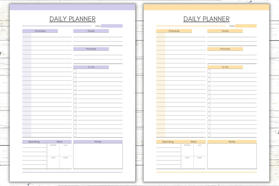 Printable Daily Planner, Daily Log, Daily Notes, Printable to Do List ...