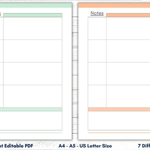 Printable Note Taking Pages, Blank Note Pages Template, Student Note ...