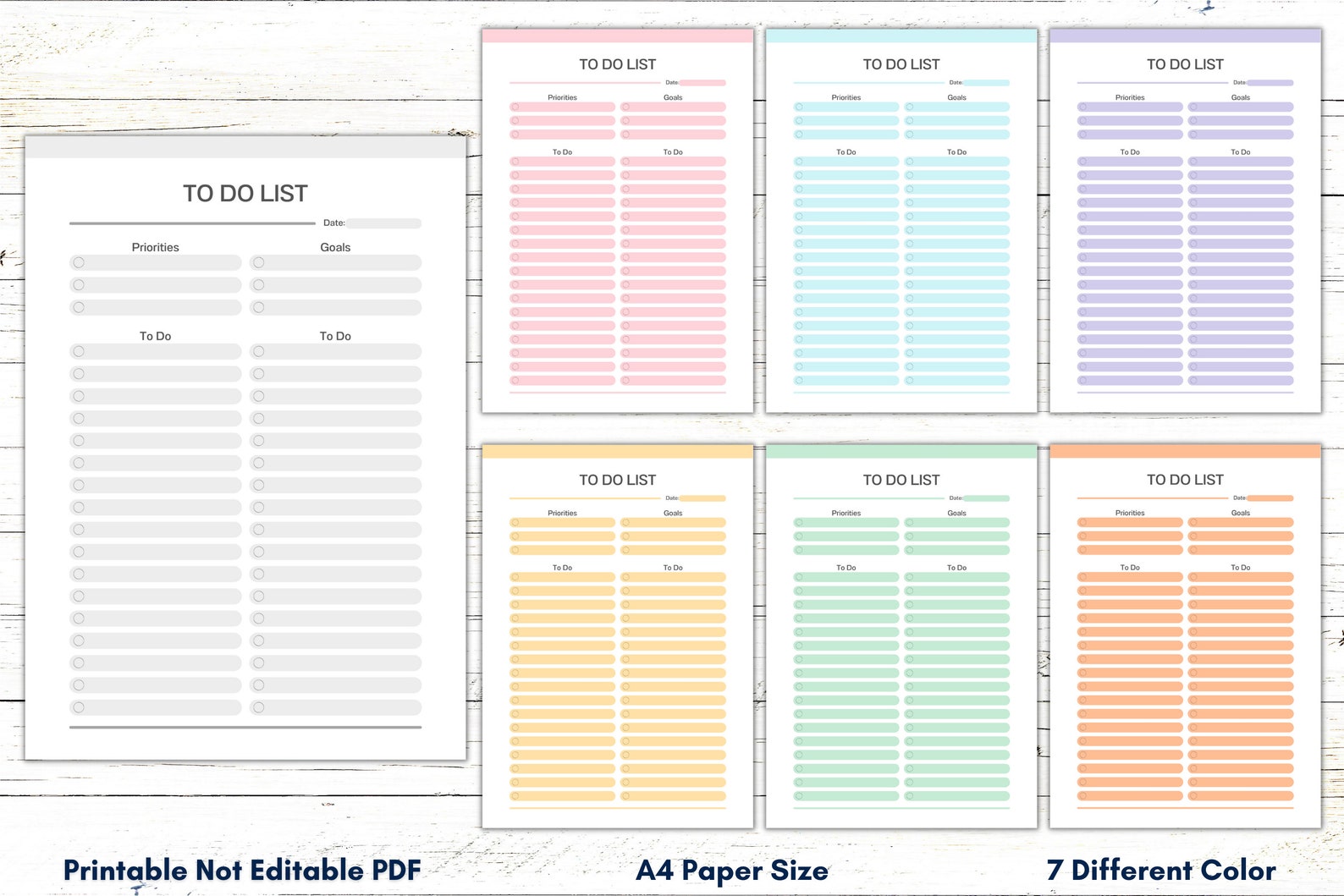 To Do List Printable Template, Note Pages Template, to Do List Sheet ...