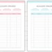 Printable Account Tracker, Account Tracking, Printable Account Checking ...