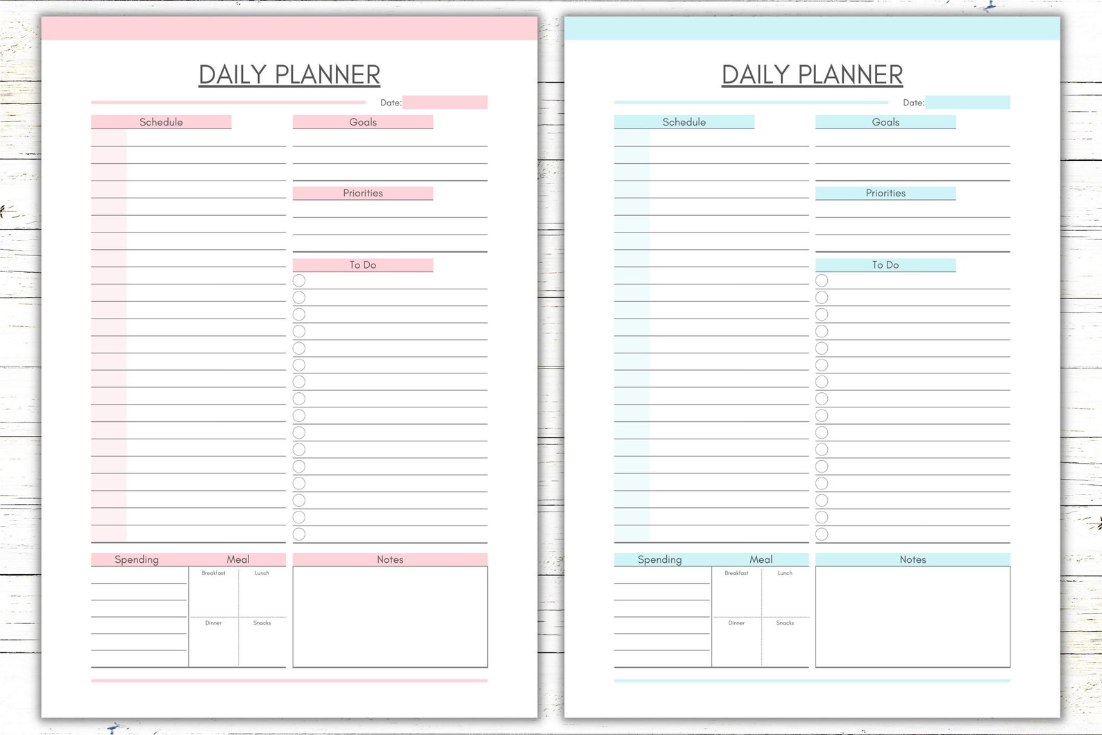 Printable Daily Planner, Daily Log, Daily Notes, Printable to Do List ...