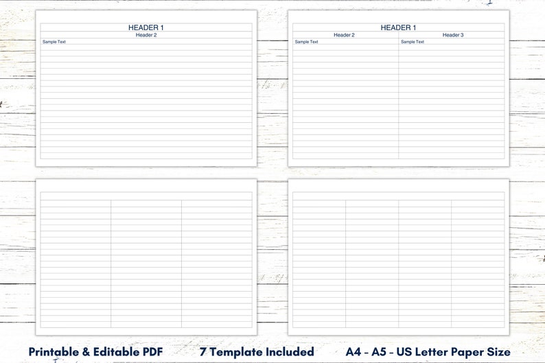 Blank Columns Chart Sheet Printable Editable Blank Worksheet Fillable Blank Columns Table Pdf