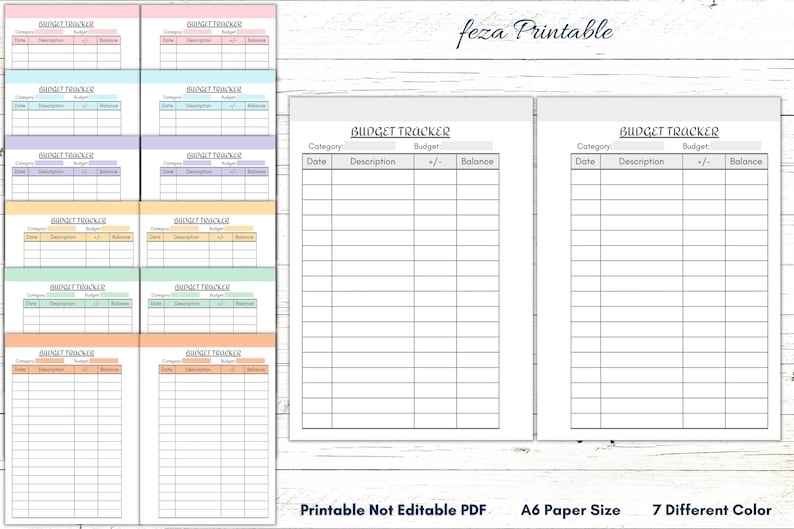 A6 Printable Budget Tracker, A6 Budget Planner Template, A6 Budget ...