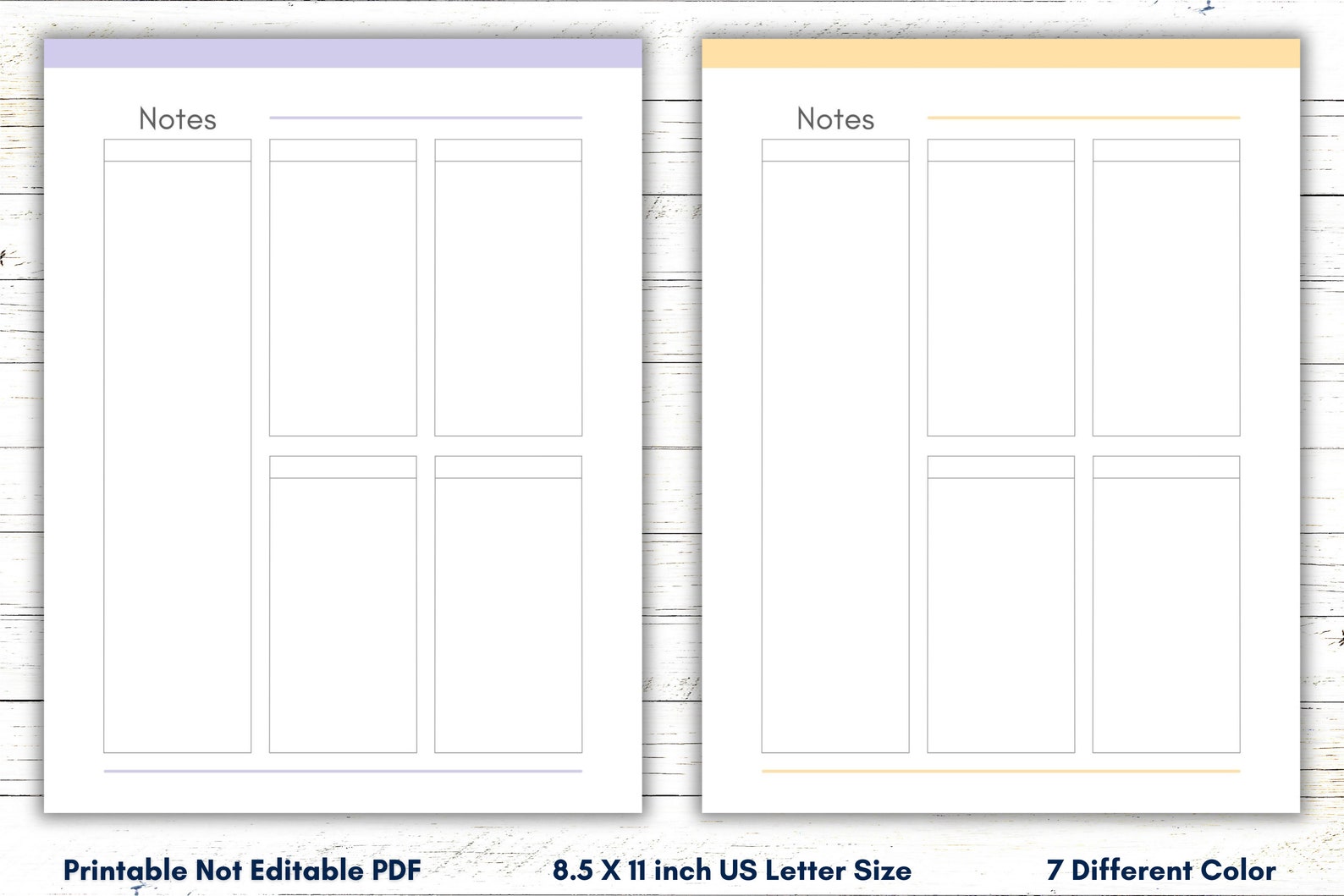 Note Taking Template, Printable Student Planner, Note Paper Printable ...