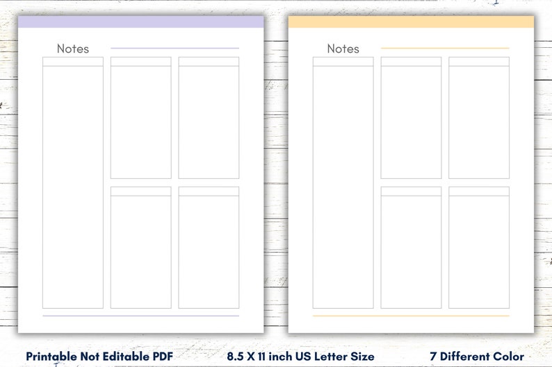 Note Taking Template, Printable Student Planner, Note Paper Printable ...