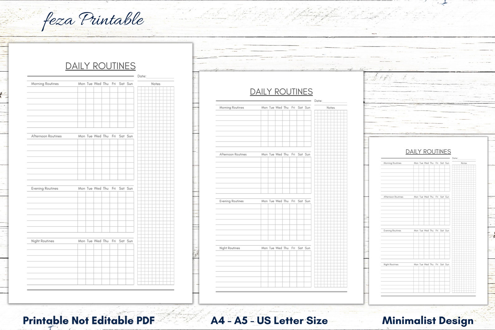 Daily Routine Printable Checklist, Weekly Routine Printable Checklist ...