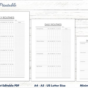 Daily Routine Printable Checklist, Weekly Routine Printable Checklist ...