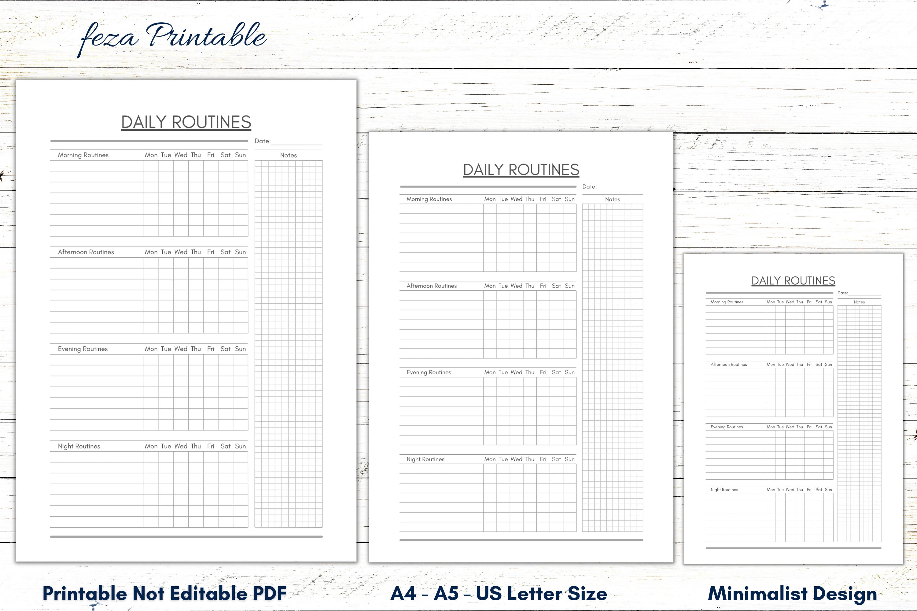 Daily Routine Printable Checklist, Weekly Routine Printable Checklist ...