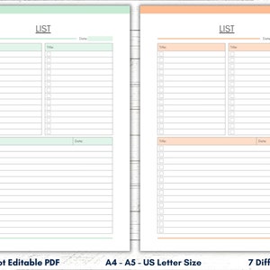 Blank List Template Printable Blank Checklist, Daily Weekly Yearly ...