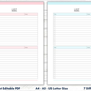 Printable Blank List Template, Blank Checklist Form, Blank List Form ...
