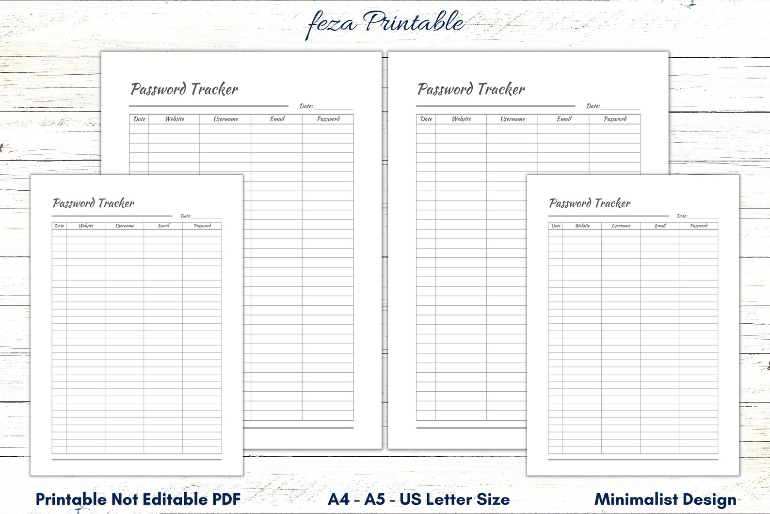 Password Tracker Printable, Password Book, Password Keeper, Password ...