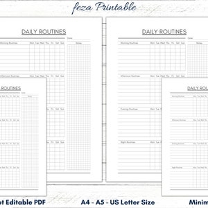 Daily Routine Printable Checklist, Weekly Routine Printable Checklist ...