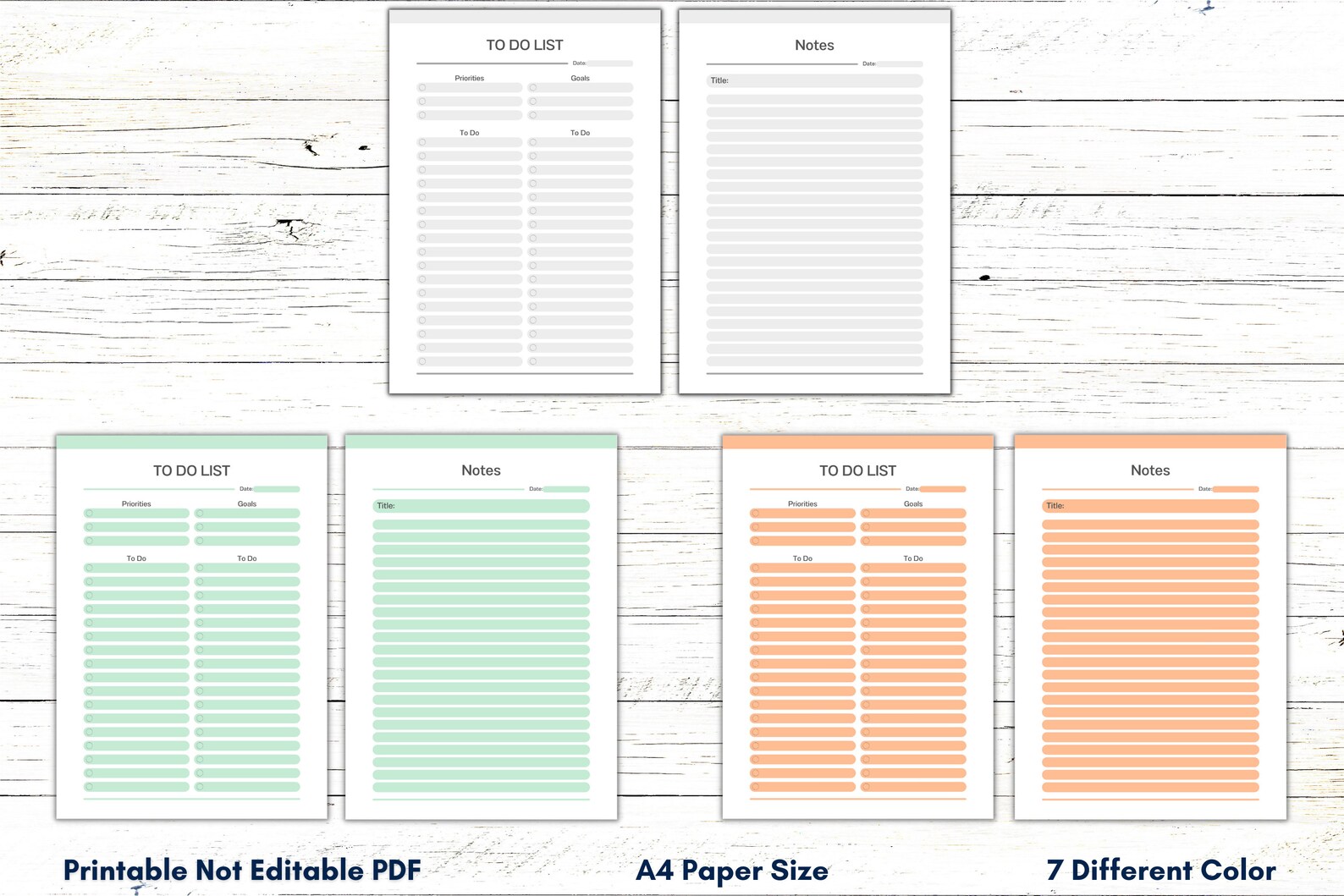 To Do List Printable Template, Note Pages Template, to Do List Sheet ...