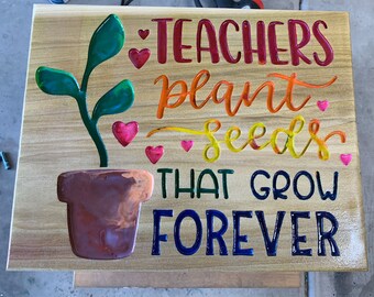 Teachers Plant Seeds That Grow Forever PNG Teacher PNG Teacher Gift - Etsy