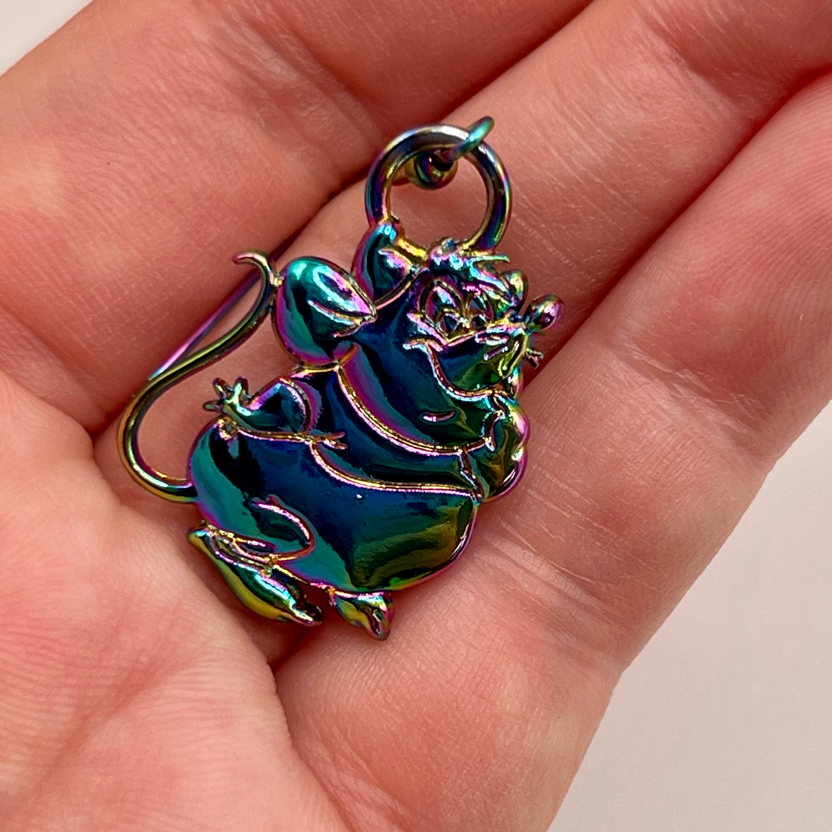 Cinderella Mouse Gus Inspired Fan Made Earrings Rainbow - Etsy