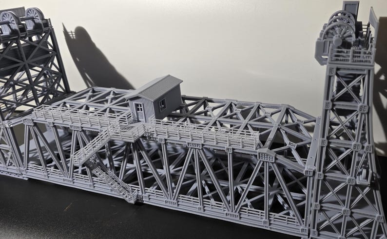 HO Scale Lift Bridge Double Track 1:87 - Etsy