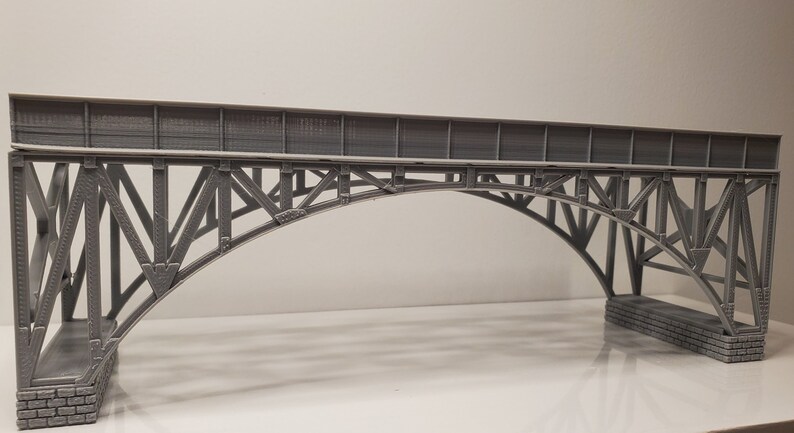 N Scale Structure 1:160 Double Track Bridge for Model Railroad - Etsy