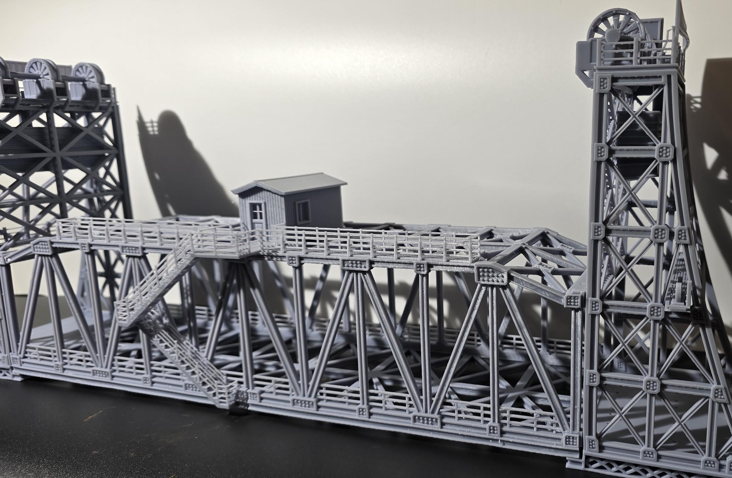 HO Scale Lift Bridge Double Track 1:87 - Etsy