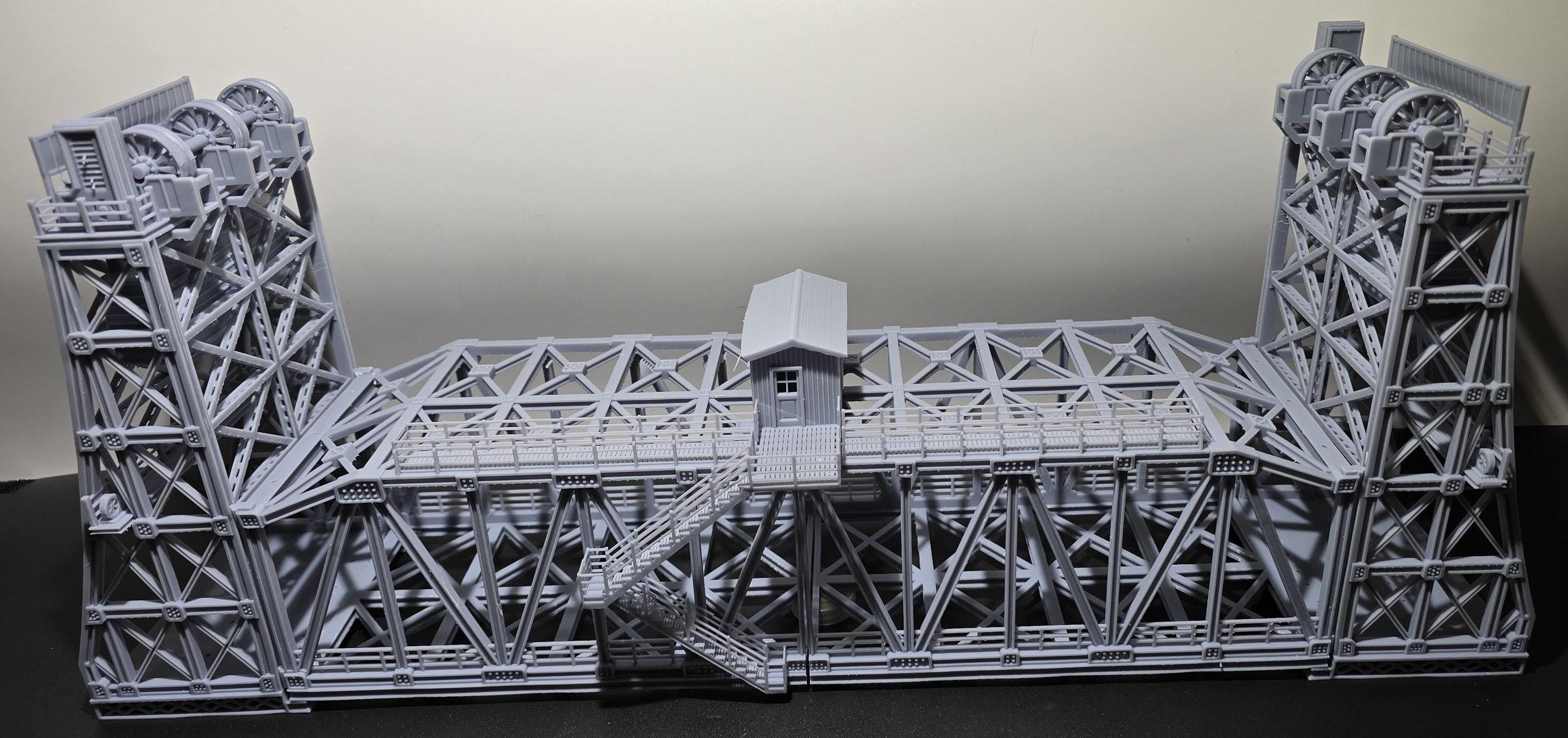 HO Scale Lift Bridge Double Track 1:87 - Etsy