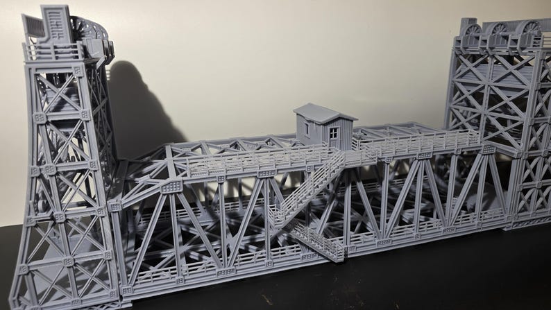 HO Scale Lift Bridge Double Track 1:87 - Etsy
