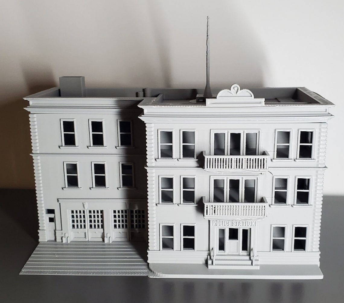 N Scale Building Police Station Building 1:160 - Etsy