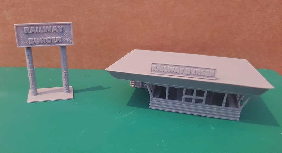 N Scale Building, Restaurant, Fast-food Building Kit for Model Railroad ...