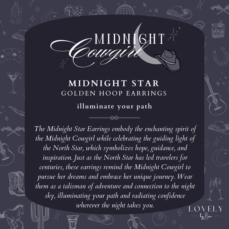 Midnight Star - Golden North Star Hoop Earrings - Etsy