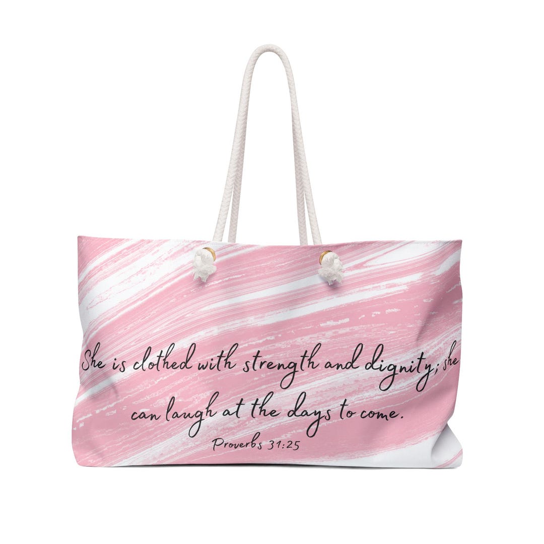 Weekender Bag, Bible Scripture Tote, Religious Travel Duffel ...