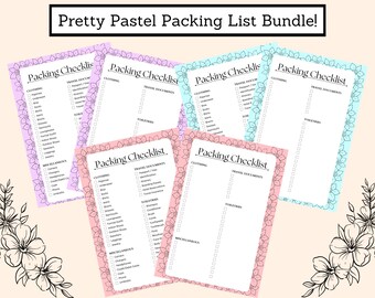 Blank Packing List | Etsy