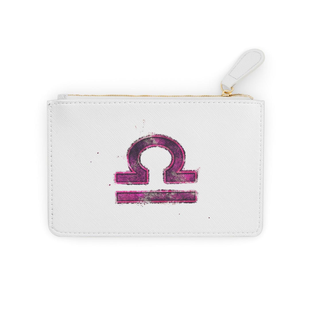 Libra Zodiac Mini Clutch Bag: Faux Leather Astrology Wallet - Etsy