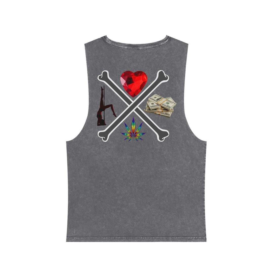 Gym Rizz Stonewash Tank Top: Summer Workout Sleeveless Shirt - Etsy