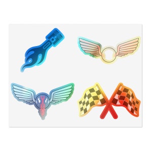 Street Race Sticker Pack - Checker Flag Sticker, Car Life Sticker ...