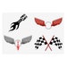 Street Race Sticker Pack - Checker Flag Sticker, Car Life Sticker ...