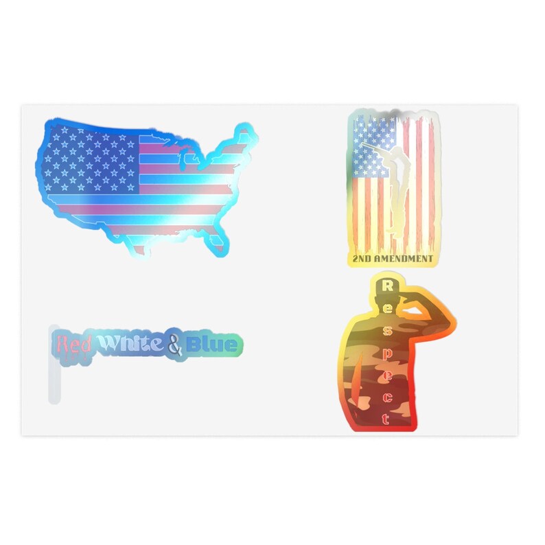 Patriotic Sticker Pack USA Flag Map 2nd Amendment Army - Etsy