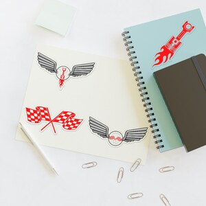 Street Racing Sticker Pack - Checker Flag Sticker, Race Car Sticker ...