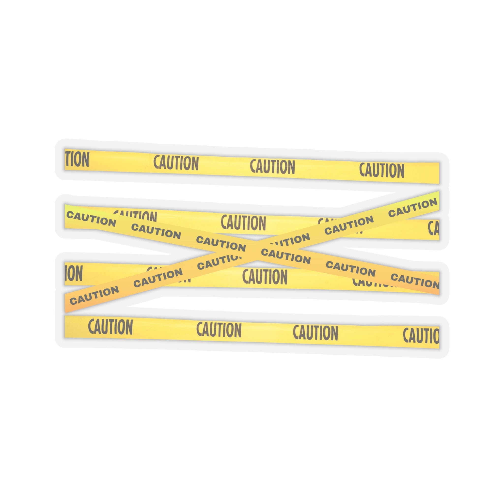 Caution Stickers Yellow Tape Sticker / Warning Tape Sticker / Caution ...