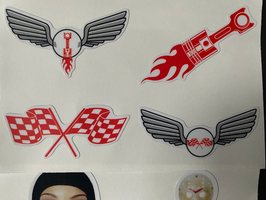 Street Racing Sticker Pack - Checker Flag Sticker, Race Car Sticker ...
