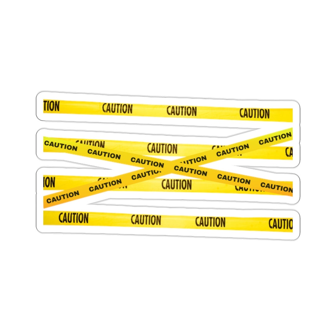 Caution Stickers - Yellow Tape Sticker / Warning Tape Sticker / Caution ...