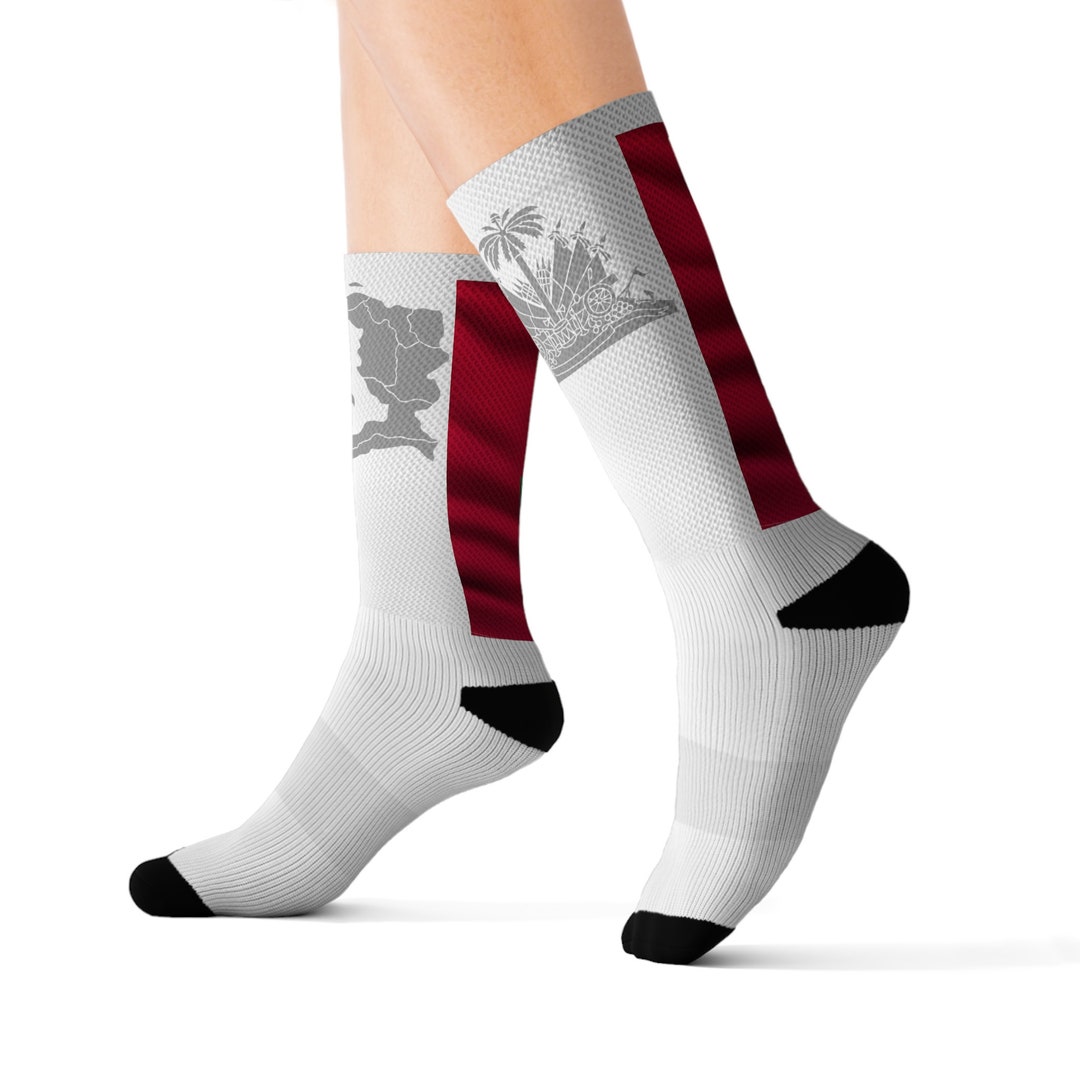 Personalize Sport Socks- Haitian Flag, Jamaica Flag, Puerto Rico Flag ...