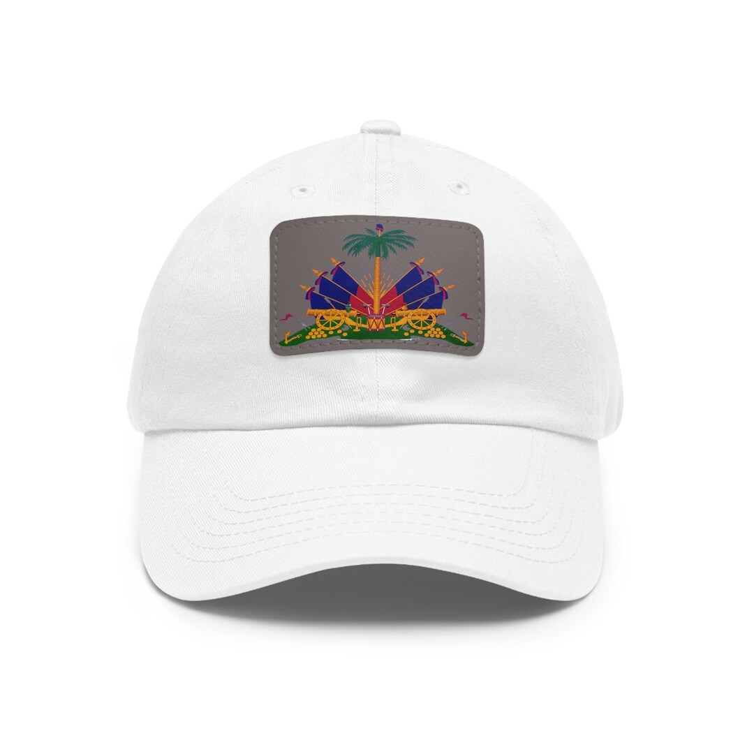 Haiti Dad Hat With Leather Patch Haitian Hat / Haitian Pride Trucker ...