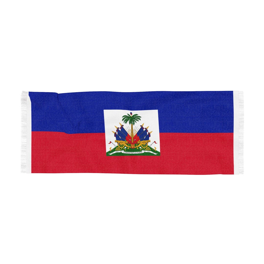 Haitian Flag Scarf: Lightweight Polyester Heritage Pride - Etsy