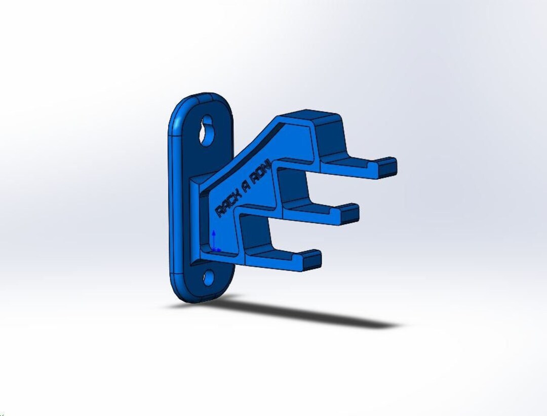 3D Printed Space Saving Modern Wall Mounted Rack - Three Hook Design - Etsy