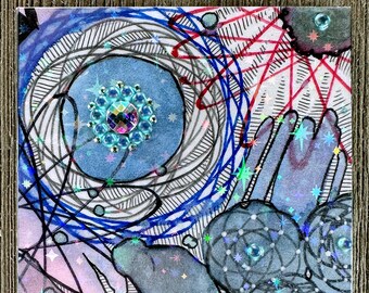 Neurodivergent Visual Stim Sparkle Art: Abstract W/gems Jewels - Etsy